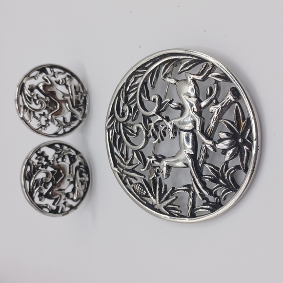 Sarah Coventry | Jewelry | Sarah Coventry Silver Tone Deer Set | Poshmark
